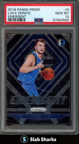 2018 PANINI PRIZM #3 LUKA DONCIC EMERGENT ROOKIE RC GEM MINT PSA 10 ...