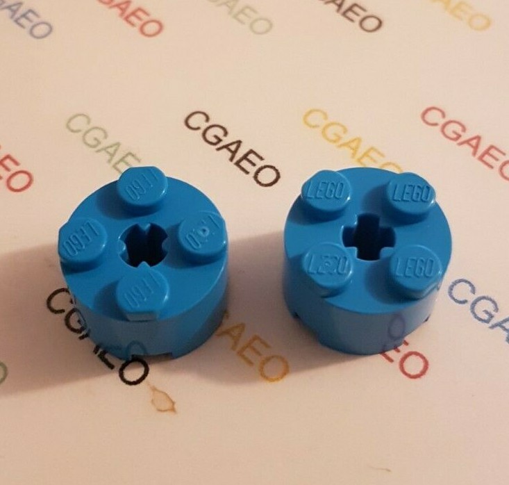 20x LEGO 3941 Brick Round 2x2 Trans-light Blue | 4178398 for sale ...