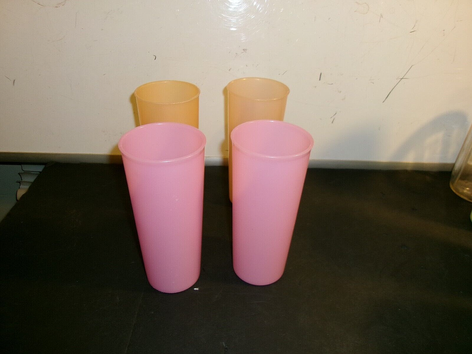 4 Vintage Tupperware Pastel Colors Glasses 12 oz Tumblers | eBay