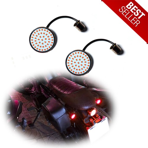 2X 1157 LED Red Bullet Panel Rear Turn Signal Light Bulbs For Harley ...