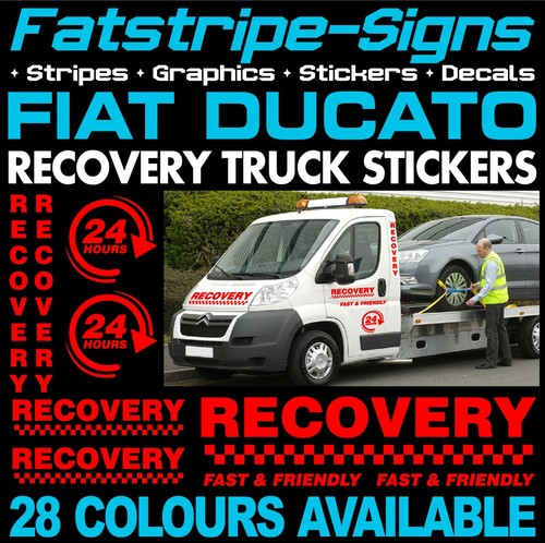 to fit FIAT DUCATO RECOVERY STICKERS GRAPHICS DECALS STRIPES 24 HOURS ...
