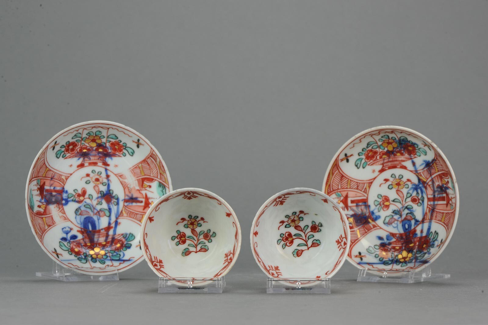 Set Antique 18C Chinese Porcelain Tea Bowl Cup Saucer Amsterdam Bont ...