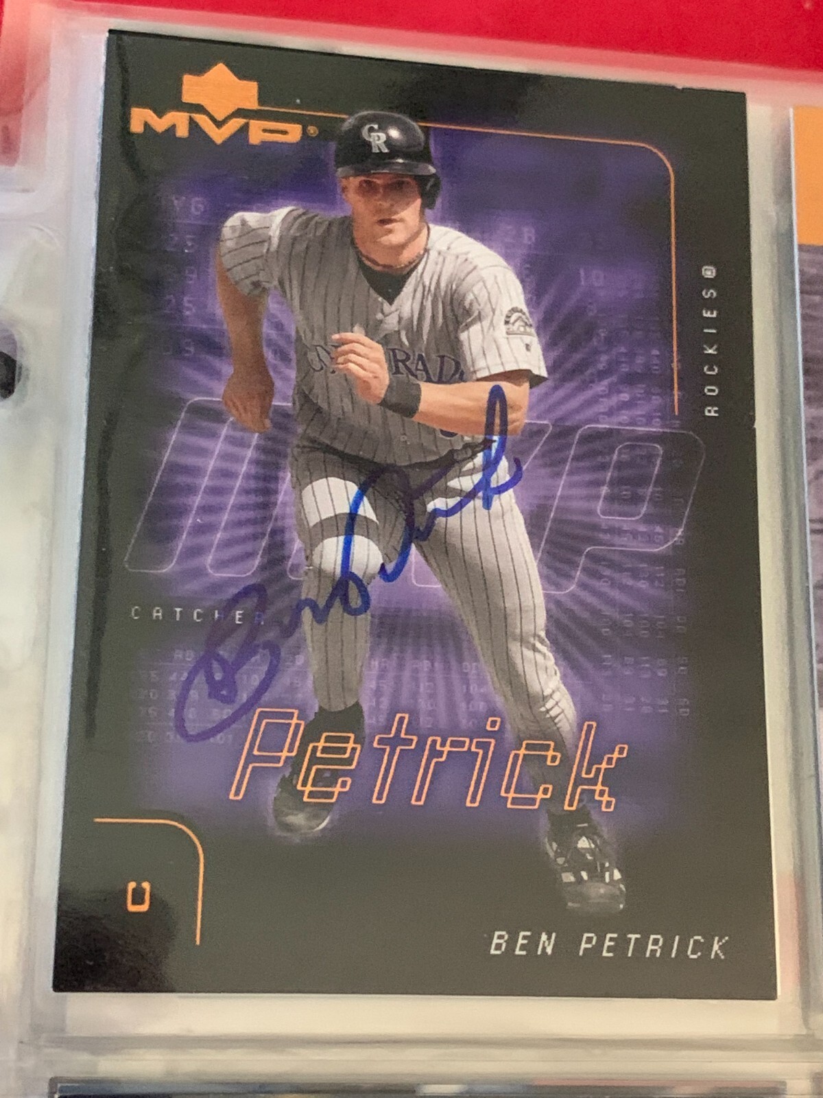 BEN PETRICK AUTOGRAPHED SIGNED 2002 UPPER DECK MVP CARD ROCKIES COA | eBay