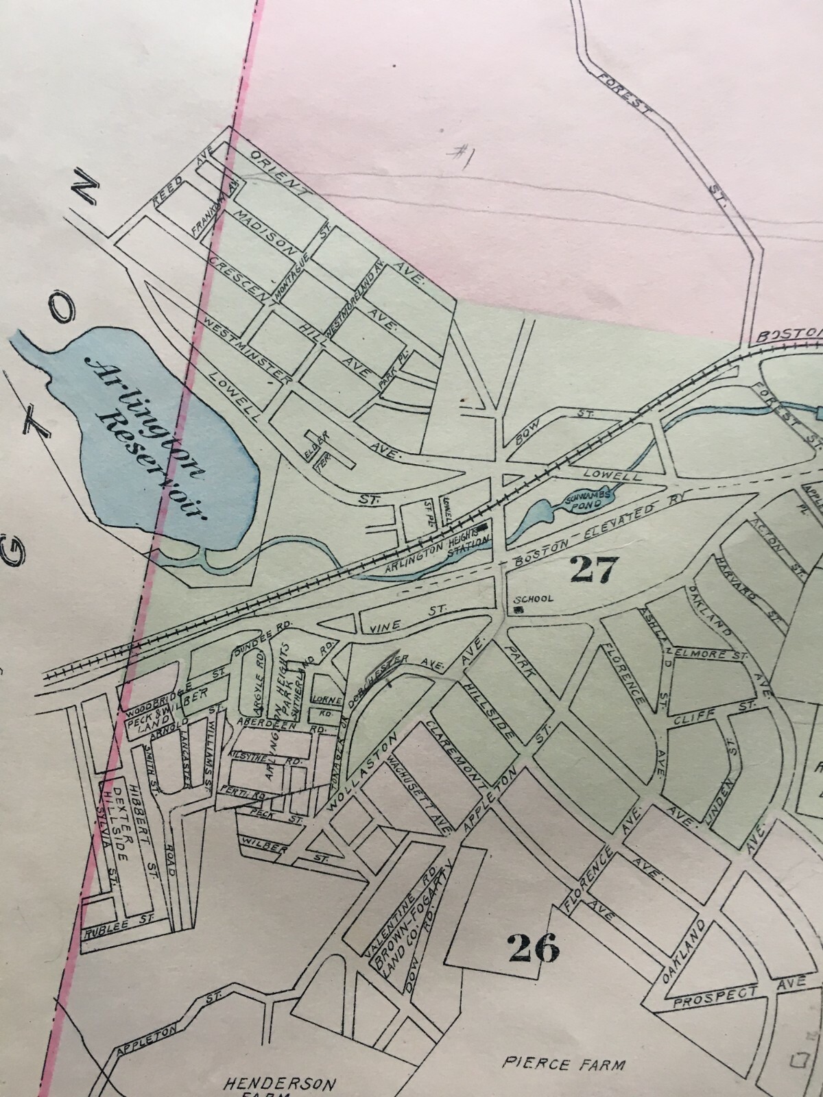 1898 ARLINGTON MASSACHUSETTS MIDDLESEX COUNTY GEO W STADLY INDEX PAGE ...