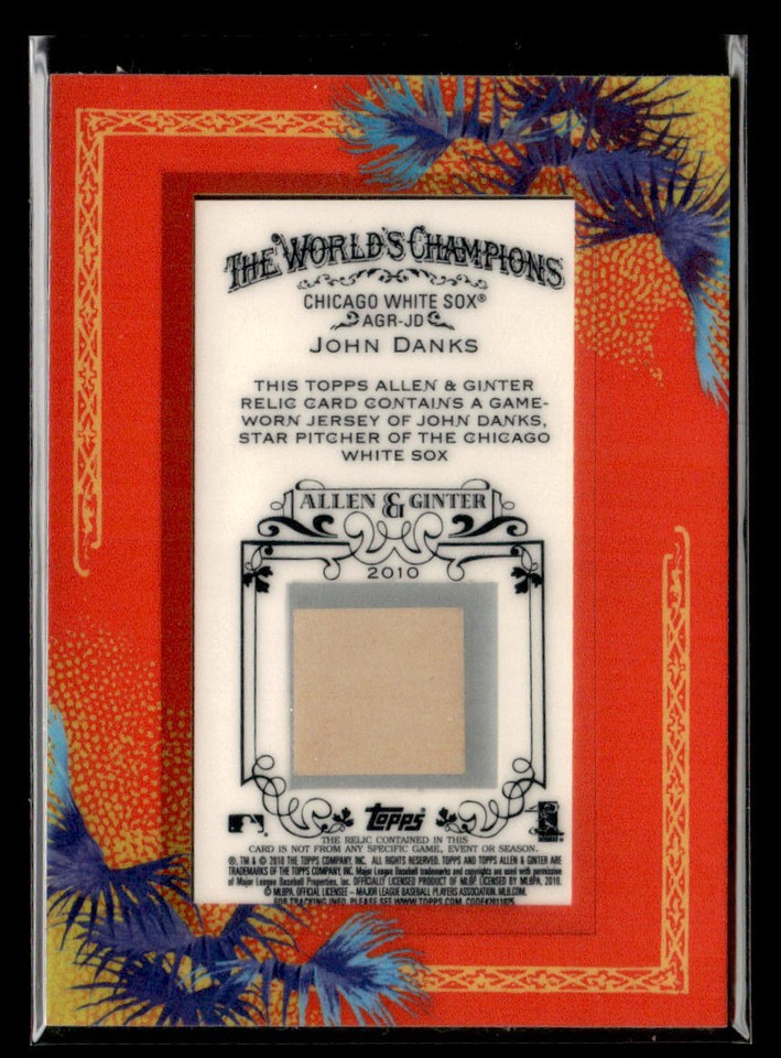 2010 Topps Allen & Ginter #AGR-JD John Danks Relics | eBay
