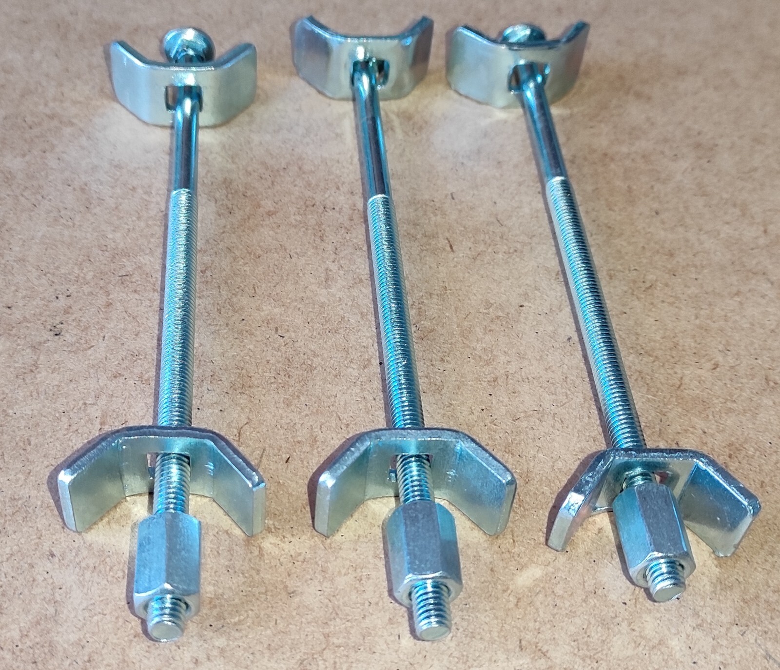 3 X Kitchen Worktop Connecting Bolts Joining Joint Clamps Butterfly ...