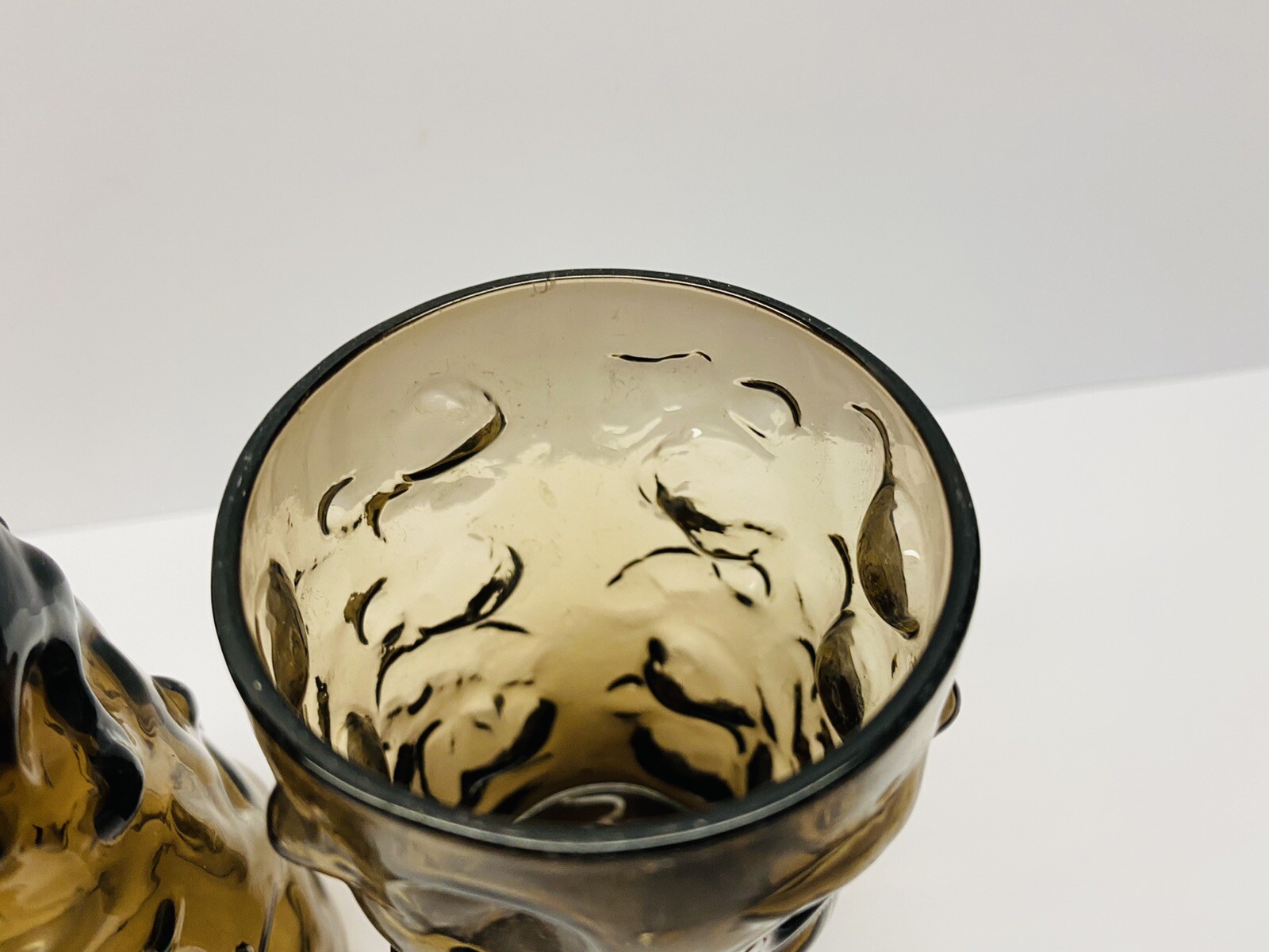 Vintage Set Of 4 Bryce Glass El Rancho Brown Dimple Textured 5 Oz Juice ...