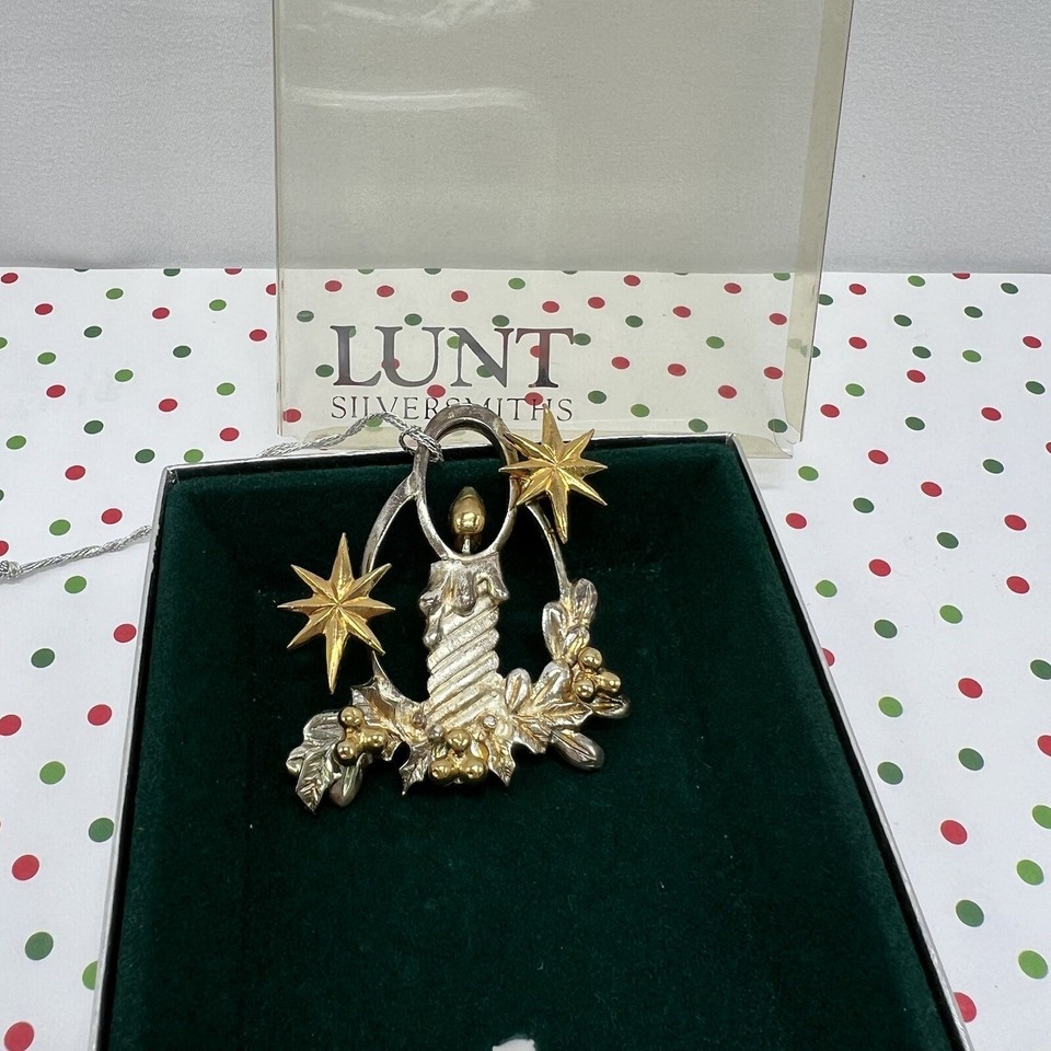 Lunt Silversmiths 2-Tone Cast Metal Ornament Candle CH-924 45924 In ...