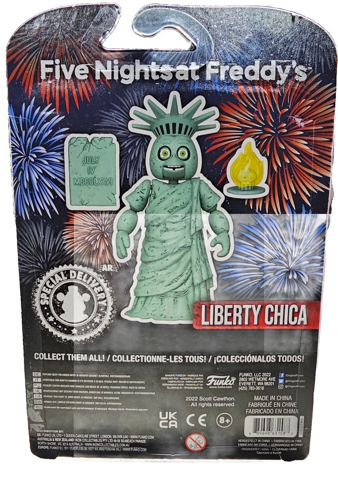 Funko FNAF Five Nights at Freddys Liberty Chica Action Figure Exclusive ...