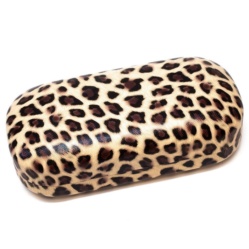 Calabria Large Leopard Animal Print Hard Clamshell Eye/Sunglass Case in 3 Colors | eBay