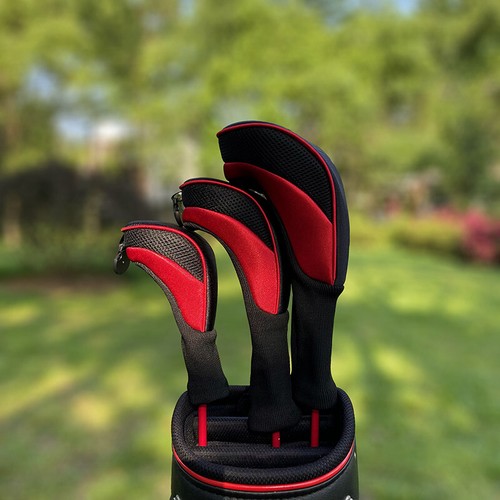 Minimalist Premium Red Golf Club Head Cover Driver 35 Wood Hybrid UT ...