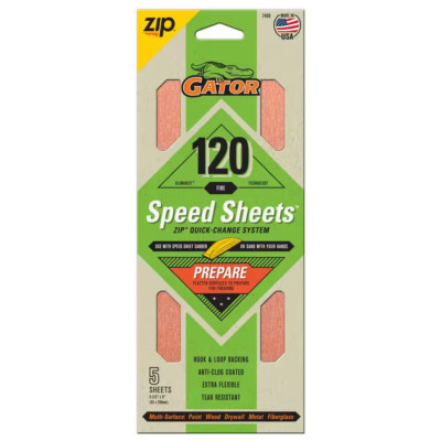 Aluminext Speed Sheets 3-2/3 In. X 9 In. 120 Grit Fine Hook and Loop ...
