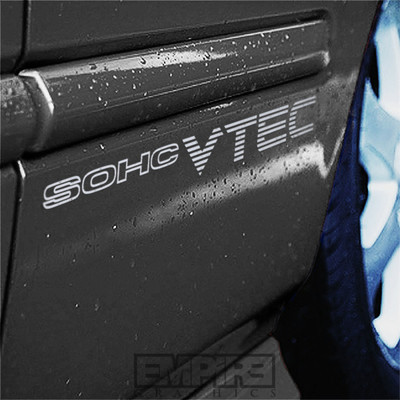 PAIR 96-00 Civic EX SOHC VTEC Decal Sticker D16y8 EK SiR Si EM1 JDM ...
