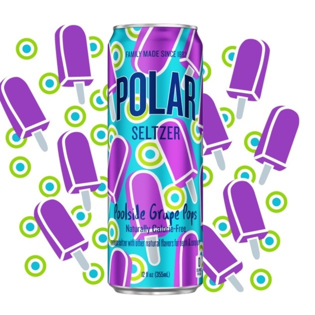 NEW Poolside Grape Pops - Polar Seltzer Beverage 1 Six Packs, 6 Cans In ...