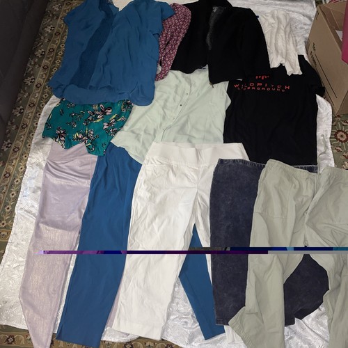 Women's Sz L 12 Pc Top Pants Jacket Lot Time &Tru Apt9 Croft& Barrow ...