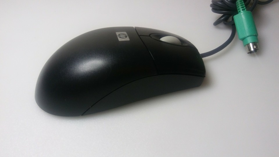 hp mouse hewlett packard mo42kc s/n 0311032732 p/n 333530-001 PS2 ball ...