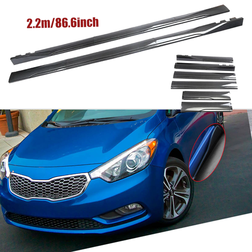 Carbon Fiber 86.6inch Side Skirt Extensions Rocker Panel For Kia Forte ...