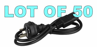 50 x BULK 240V Computer Kettle Power Lead Cord Cable 3 PIN to IEC C13 ...
