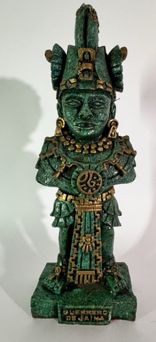Mayan Guerrero de Jaina Statue, Aztec, Jade Green, 11"H 2.11 Pounds | eBay