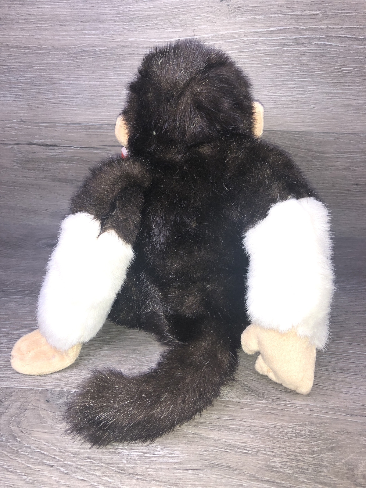 FAO SCHWARZ Marcell Capuchin Monkey Plush Stuffed Black Brown White W ...
