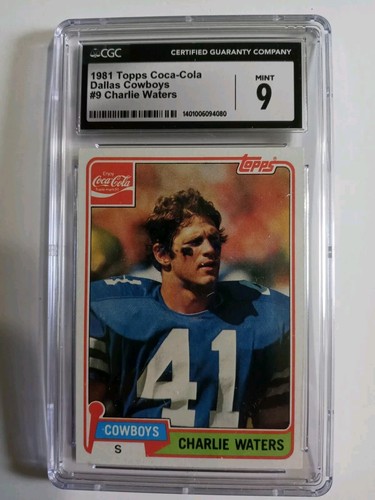 1981 Topps Coca-Cola Charlie Waters #9 Graded 9 | eBay