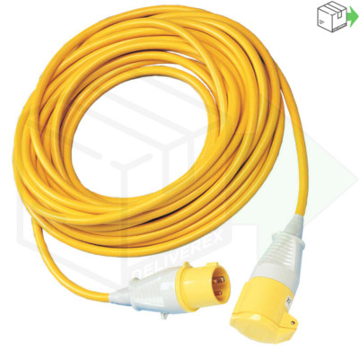 110v Extension Lead 16A 1.5mm Yellow SITE POWER CABLE LIGHTS ...