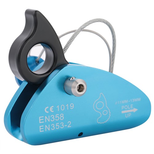 (01)SelF Braking Stop Climbing Carabiner Rope Clamp Grab Rappel Clim ...