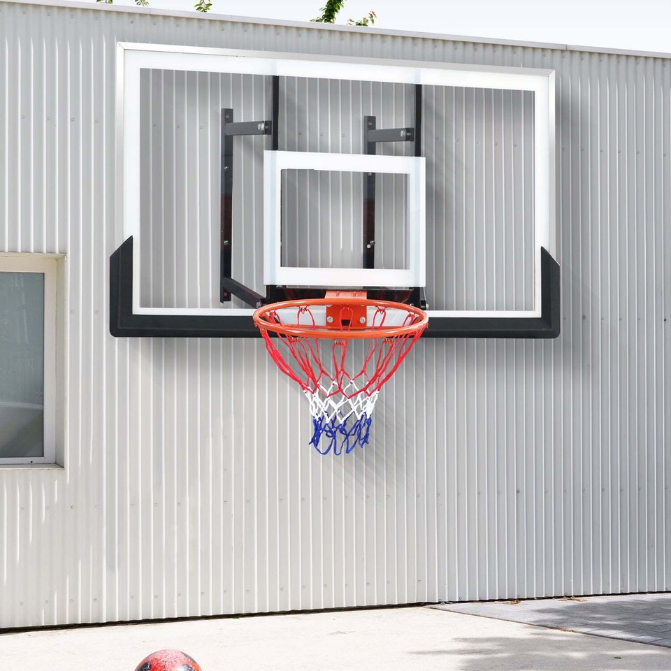 48" Basketball Backboard and Rim Shatterproof Polycarbonate Universal ...