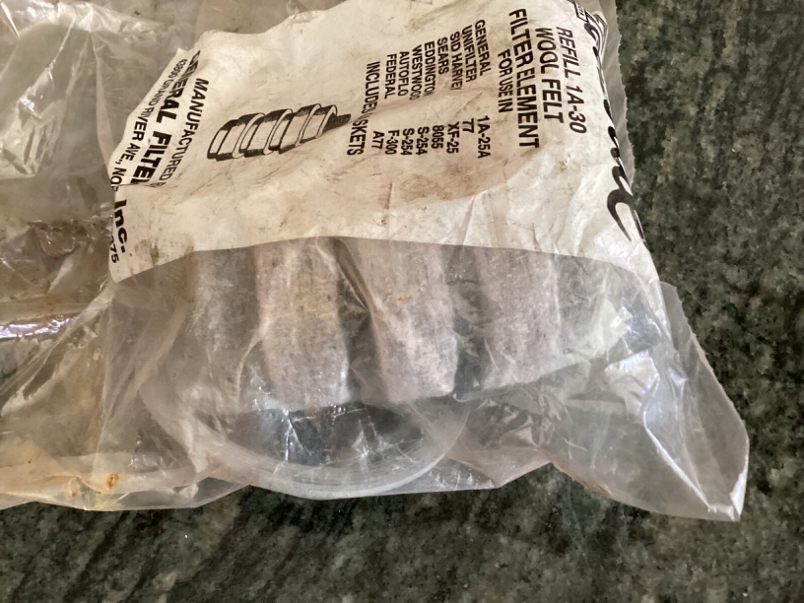 HEATING FUEL OIL FILTER CARTRIDGE INSERT FOR GENERAL 1A-30 1A-25A ...