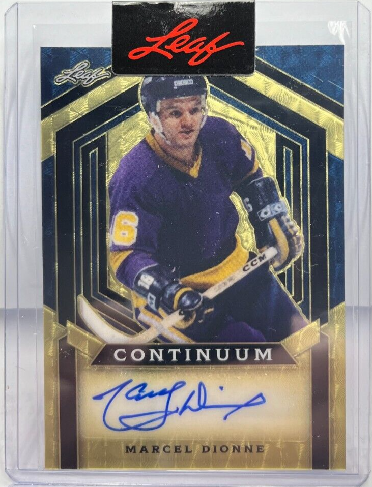 Marcel Dionne 2023 Leaf Continuum SUPER PRISMATIC GOLD Autograph Auto ...