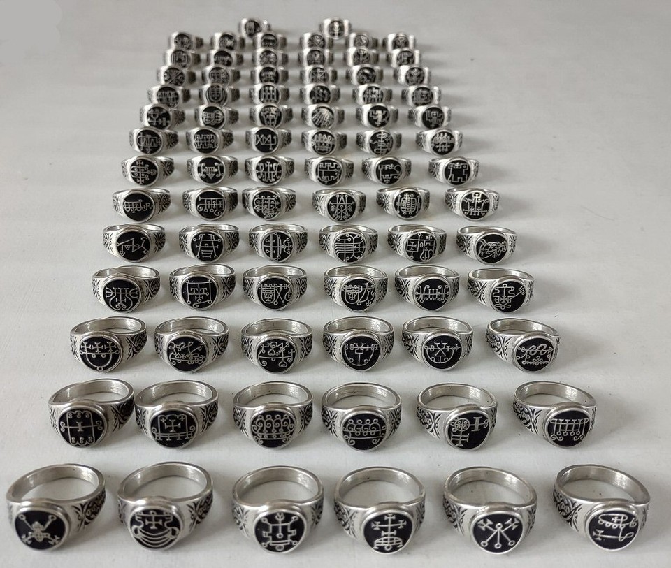 #43 Sabnock Ring The Lesser Key of Solomon Goetia 72 Demons + Optional ...