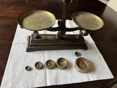 Vintage Henry Troemner balance scale and weights | eBay