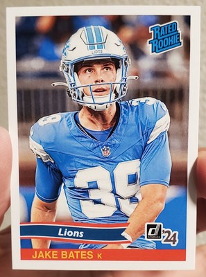 JAKE BATES 2024 Panini Instant RC NFL RATED ROOKIE RETRO DETROIT LIONS ...