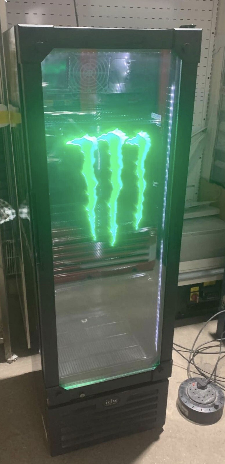 Monster Energy Drink SlimLine Fridge Black Home Garden Garage Workshop ...