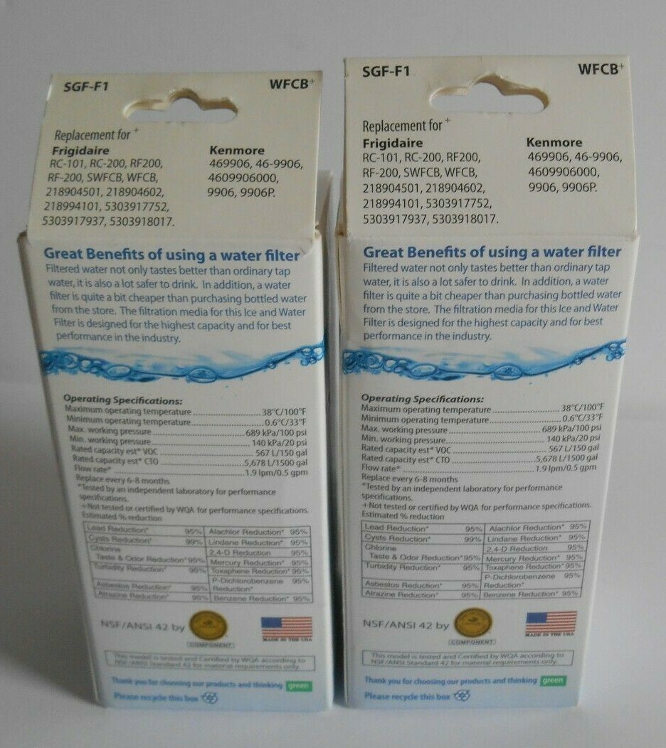 Great Value WF1CB (SGF-F21) Refrigerator Water Filter for sale online ...