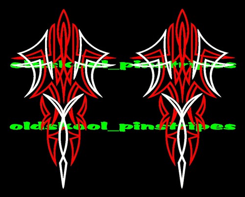 Pinstripe pinstriping custom vintage hot rat rod tank vinyl decal SET ...