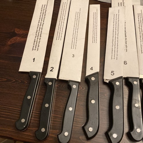 Ronco Knife Set Showtime Black Cutlery Five Star 24 Piece Ron Popeil | eBay