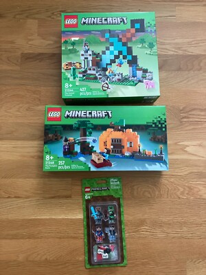 Fedex/UPS LEGO MINECRAFT COMBO Sets 21244, 21248, 853609 (minfig) (NEW ...