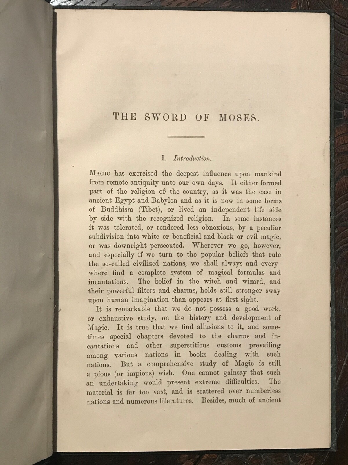 SWORD OF MOSES: ANCIENT BOOK OF MAGIC - M. Gaster, TRUE 1st EDITION ...