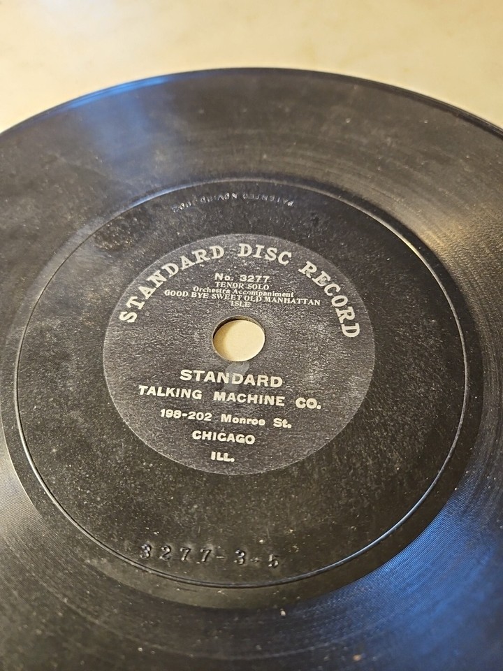 Antique STANDARD TALKING MACHINE DISC #3277 GOOD BYE SWEET OLD ...