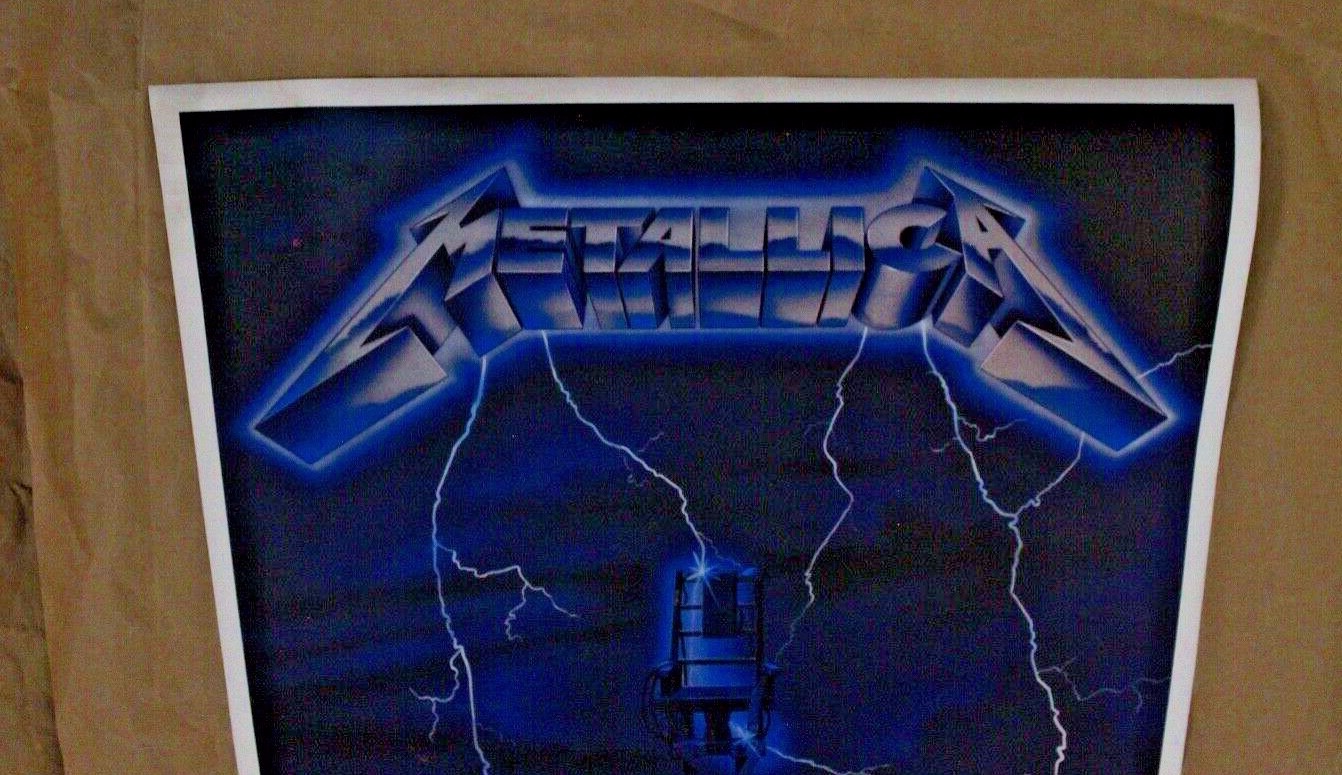 metallica DAMAGE JUSTICE TOUR PUSHEAD poster RARE 80'S VINTAGE | eBay