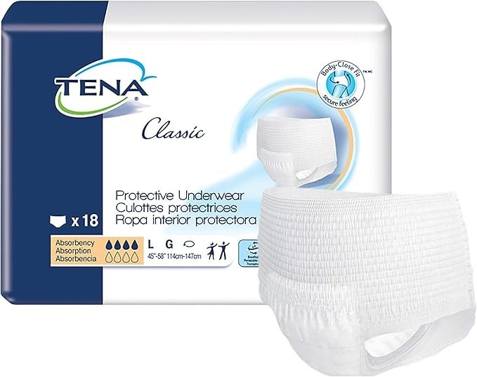 Tena Classic Adult Incontinence Underwear Pull Up Diapers, M/L/XL 80 ...