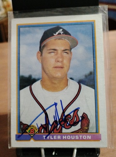 1991 Tyler Houston #581 Autograph Atlanta Braves Card | eBay