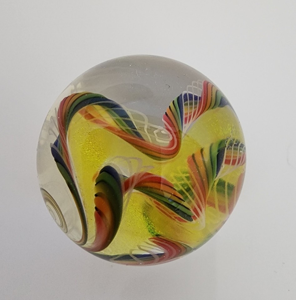 Handmade Contemporary Glass Art Marble by Eric Brock of Brox Glass SIGNED 1.31" | eBay