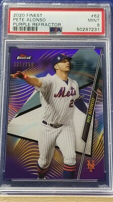 Pete Alonso - 2020 Finest Purple Refractor PSA 9 #121/250 | eBay
