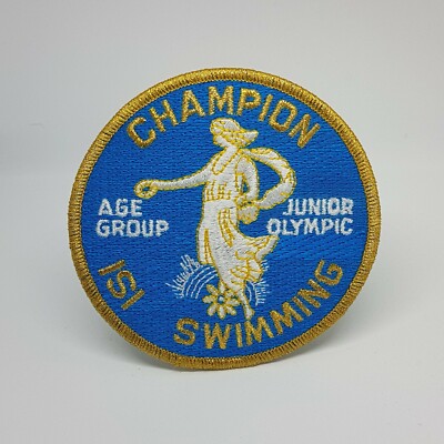 Junior Olympic Champion Swimming ISI Age Group Patch Applique Crest ...