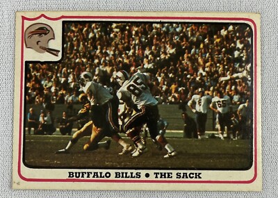 NFL 1976 Fleer Team Action Football Sticker#04-Buffalo Bills*The Sack ...