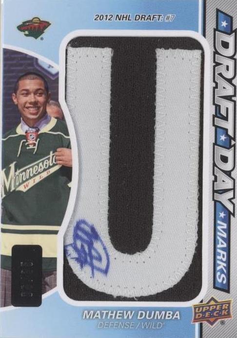 2013-14 SP Game Used Edition - Draft Day Marks Matt Dumba #DDM-MD /35 ...