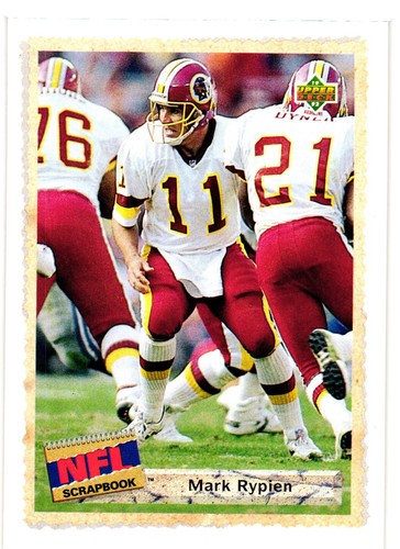 1992 Upper Deck #520 Mark Rypien Washington Redskins | eBay