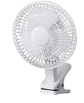 6" Inch Clip-On Fan White Small Portable Desktop Fan 2 Speed Tilts Up ...